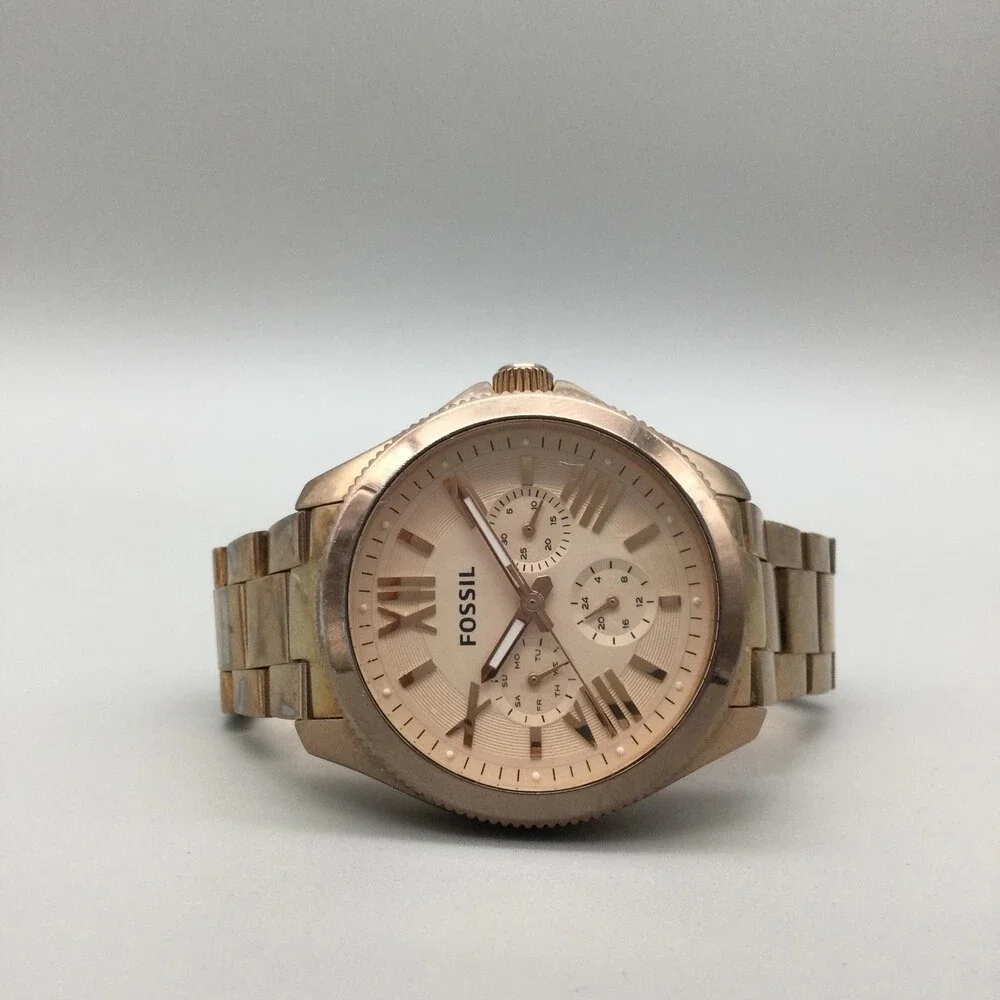 Fossil | Accessories | Fossil Cecile Am451 Watch Womens 42mm Rose Gold ...